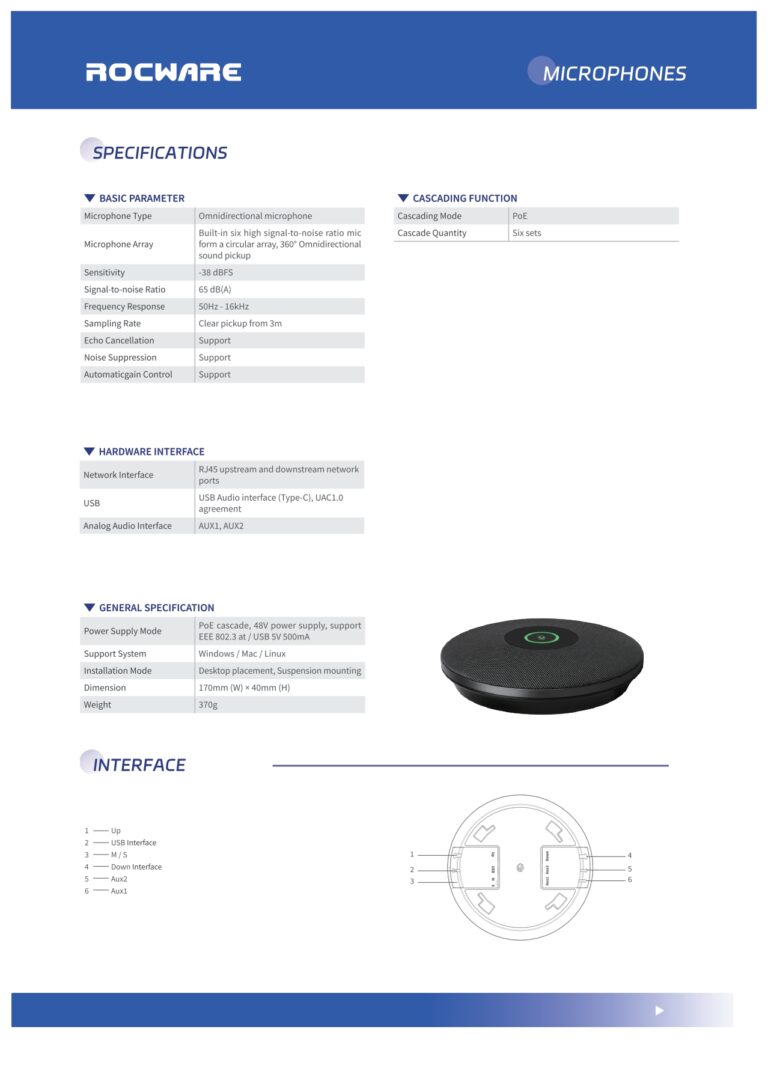 Wireless Conference Microphone with Speaker