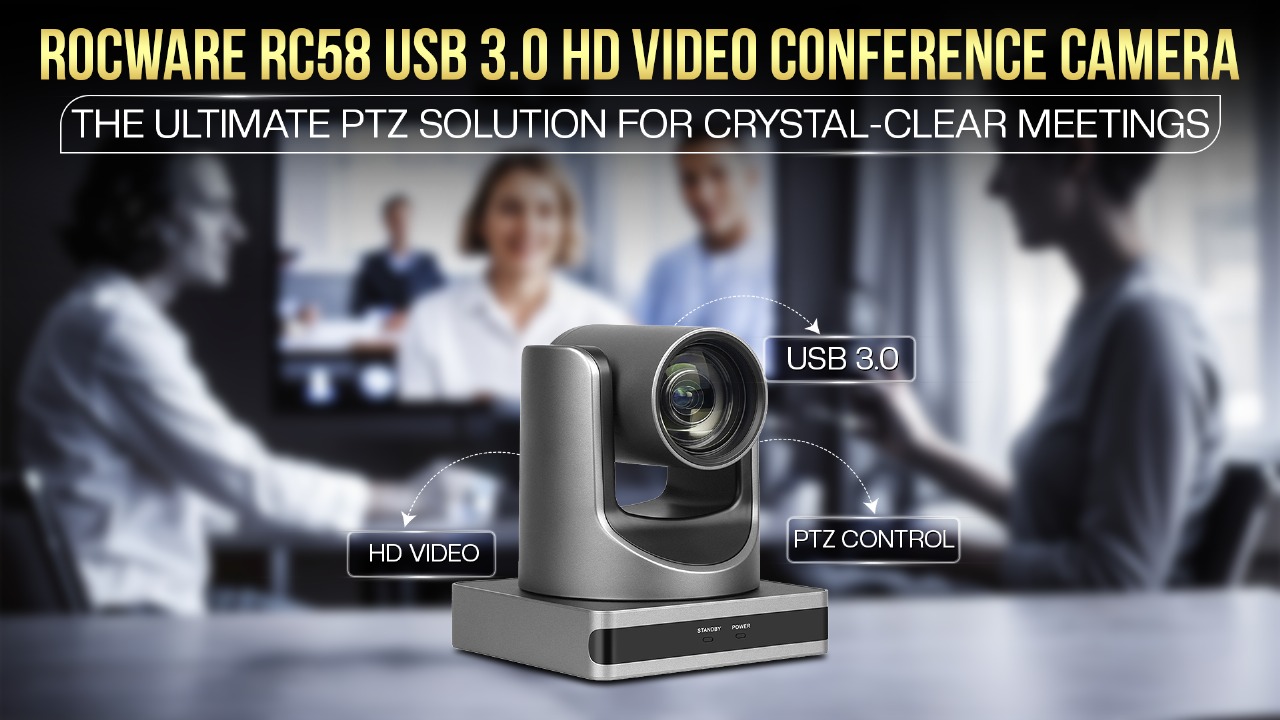 Rocware RC58 USB 3.0 HD Video Conference Camera PTZ Solution